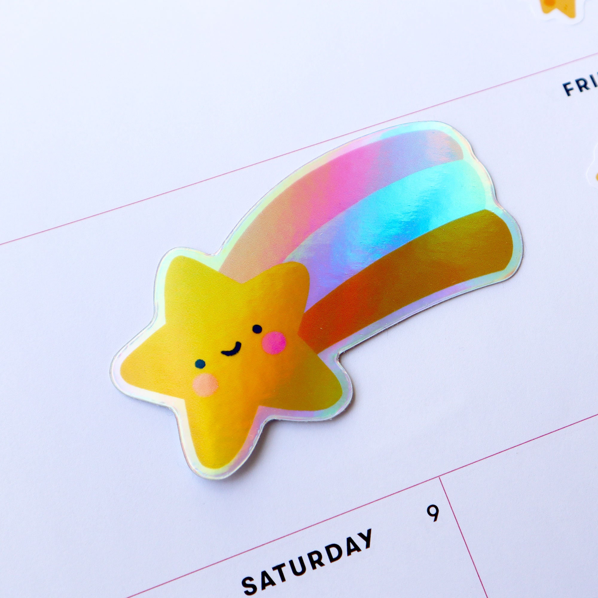 Holographic Shooting Star Sticker Kawaii Sticker Kawaii | Etsy