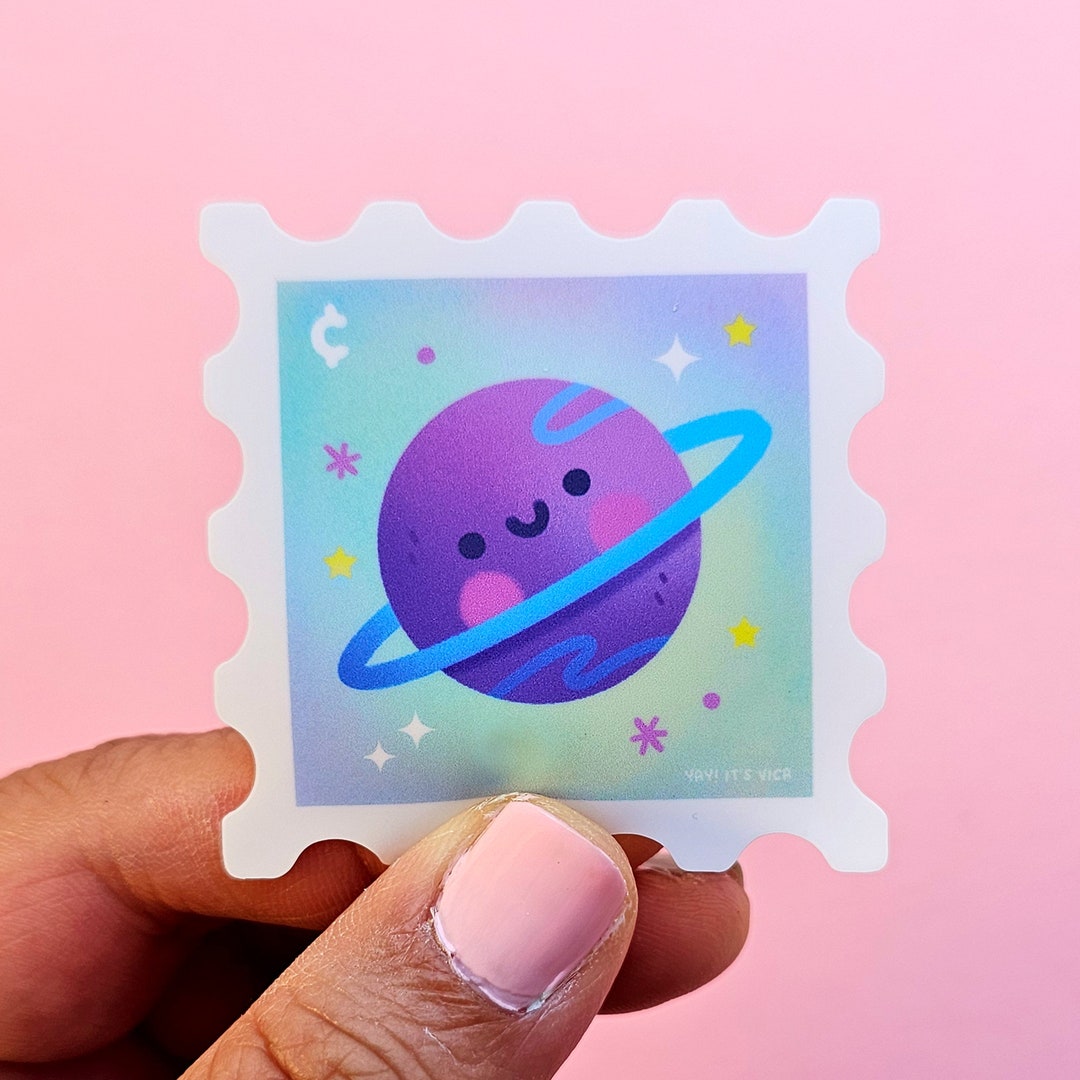 Happy Planet Stamp Sticker - Journal Sticker - Cute Sticker - Happy ...
