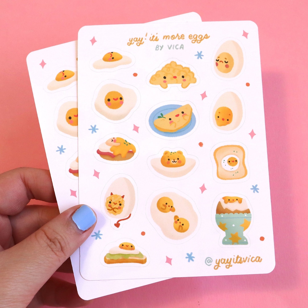 More Eggs Planner Sticker Sheet - Cute Stationery - Journal Stickers ...