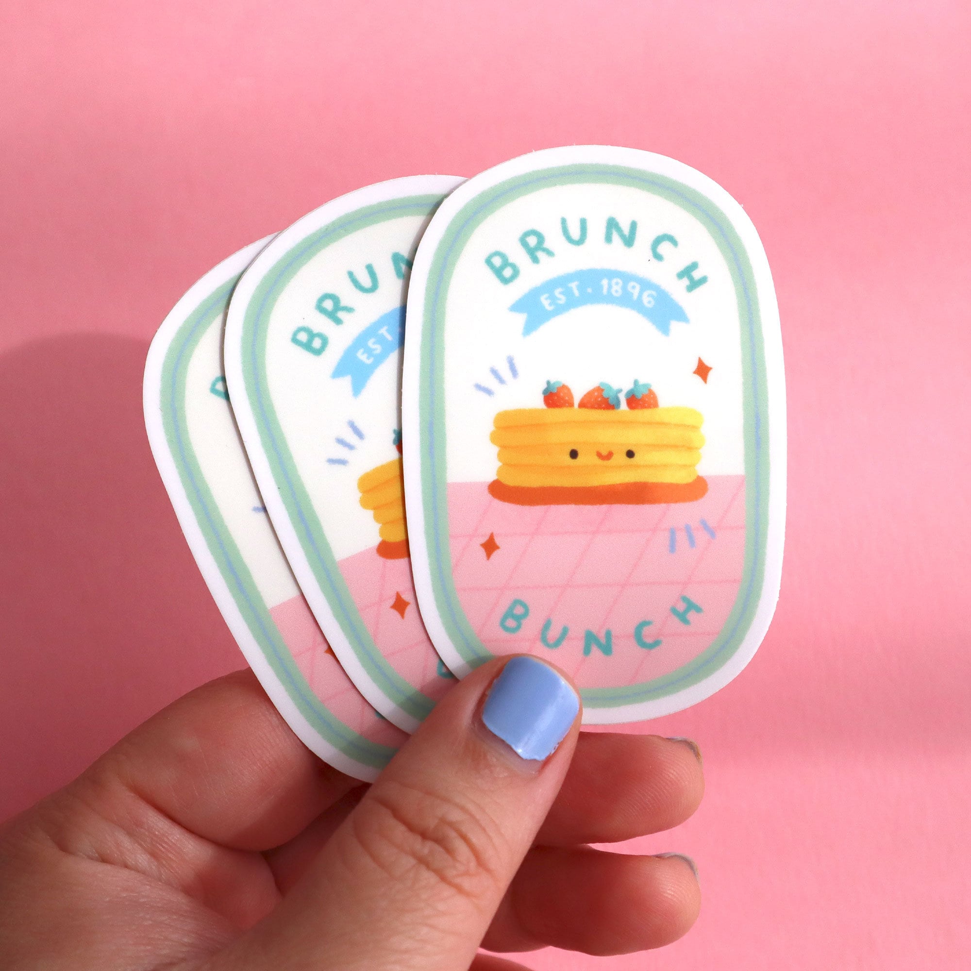 Brunch Bunch Vinyl Sticker - Kawaii Art - Cute Stationery - Kawaii Food ...