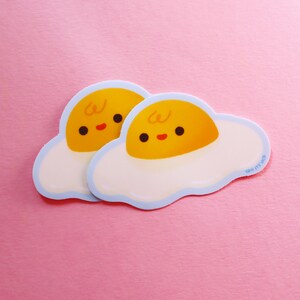 Little Egg Vinyl Sticker - Kawaii Art - Cute Stationery - Kawaii Food ...