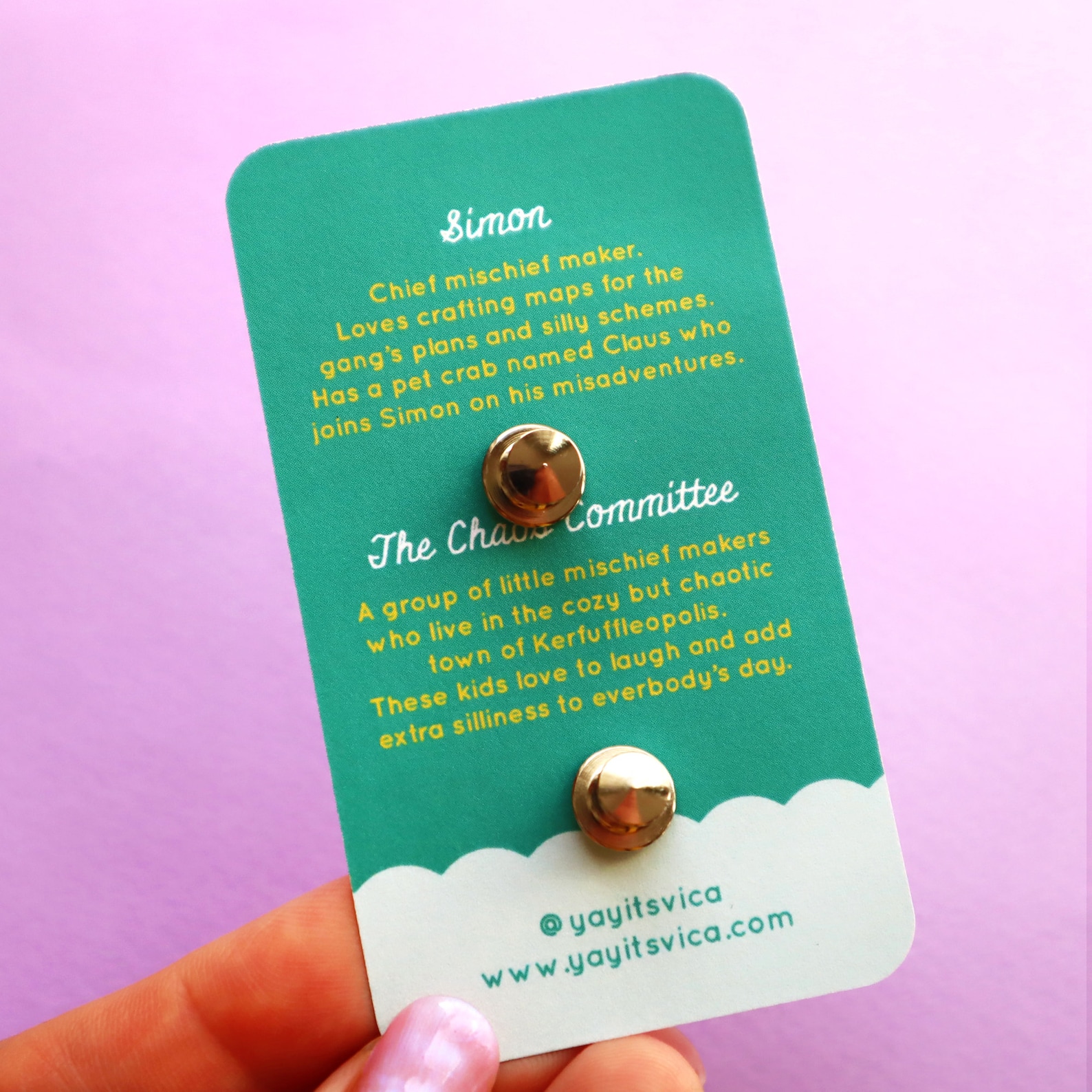 Chaos Committee Wooden Pin - Cute Pin - Character Pin - Kawaii Pin ...
