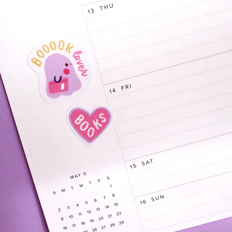 Book Lover Sticker Bundle Journal Stickers Cute Stickers | Etsy