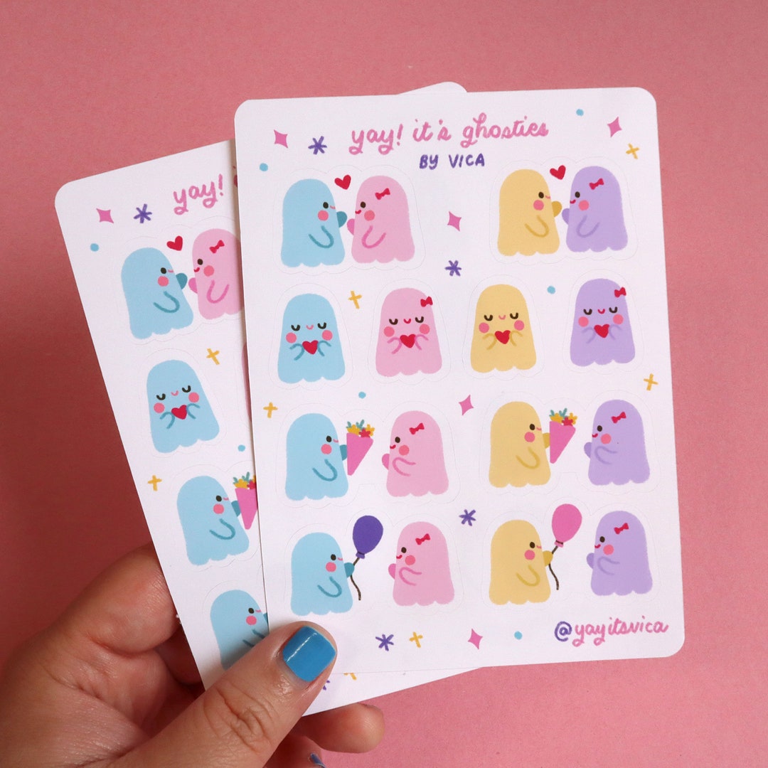 Ghosties Sticker Sheet - Journal Stickers - Cute Stickers - Ghost ...