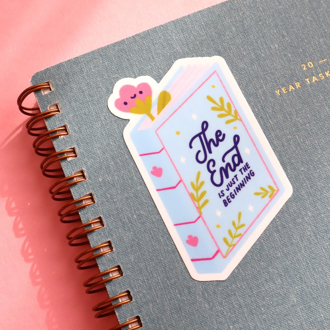 The End Book Vinyl Sticker - Journal Sticker - Cute Sticker - Books ...