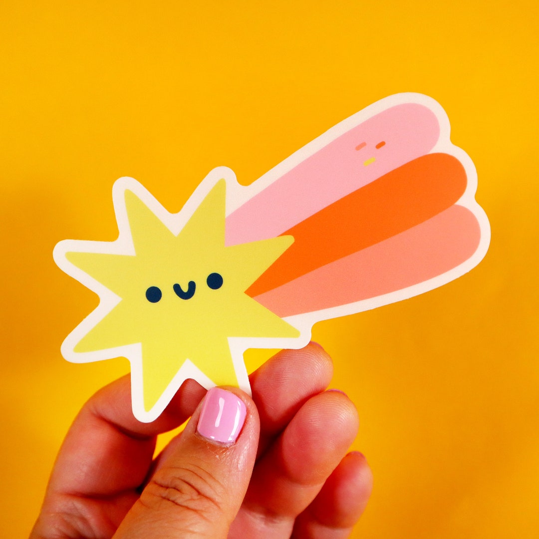 Big Shooting Star Sticker - Journal Sticker - Cute Sticker - Space ...