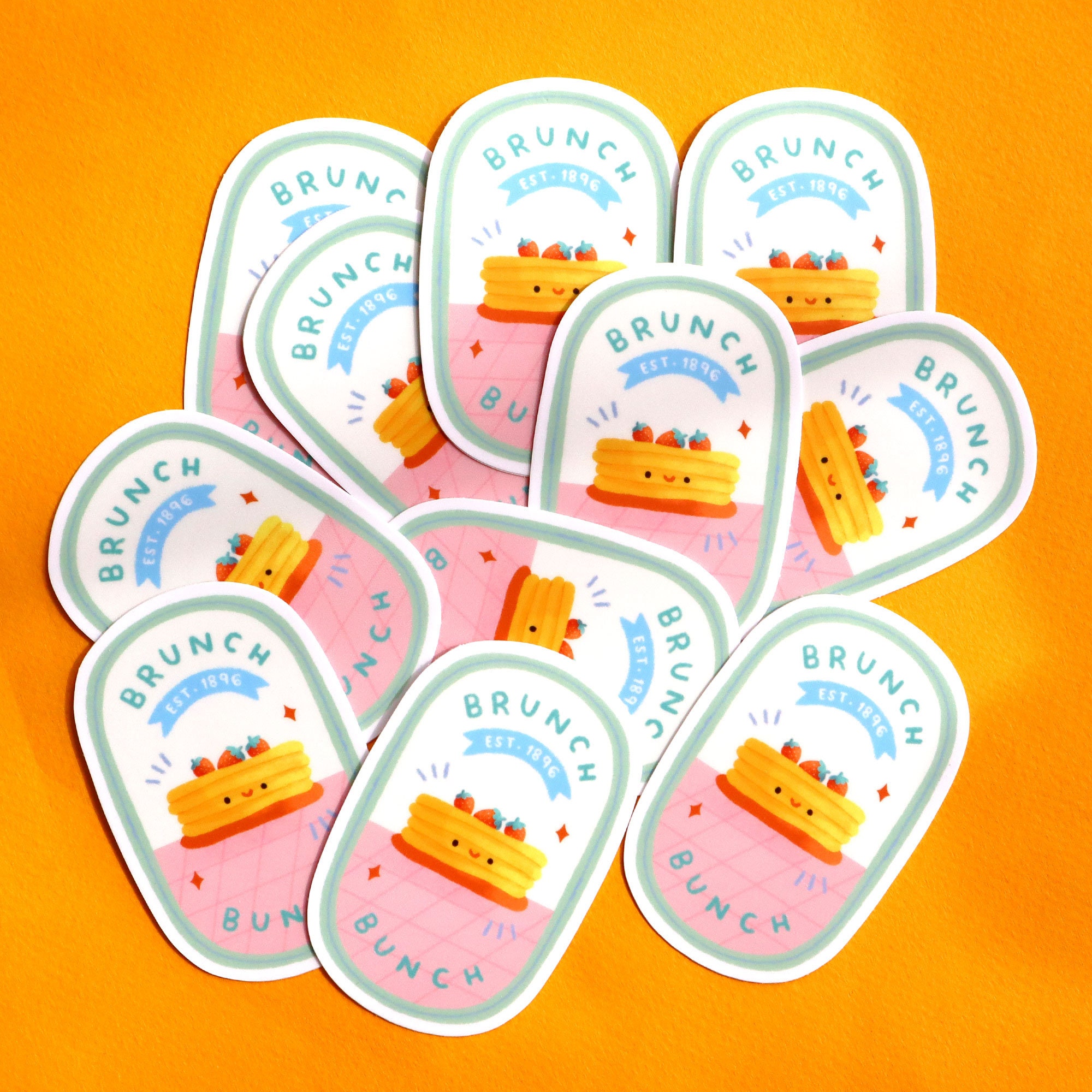 Brunch Bunch Vinyl Sticker - Kawaii Art - Cute Stationery - Kawaii Food ...