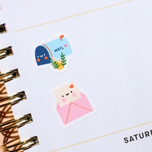 Happy Mail Sticker Sheet - Kawaii Stickers - Cute Stationery - Journal ...