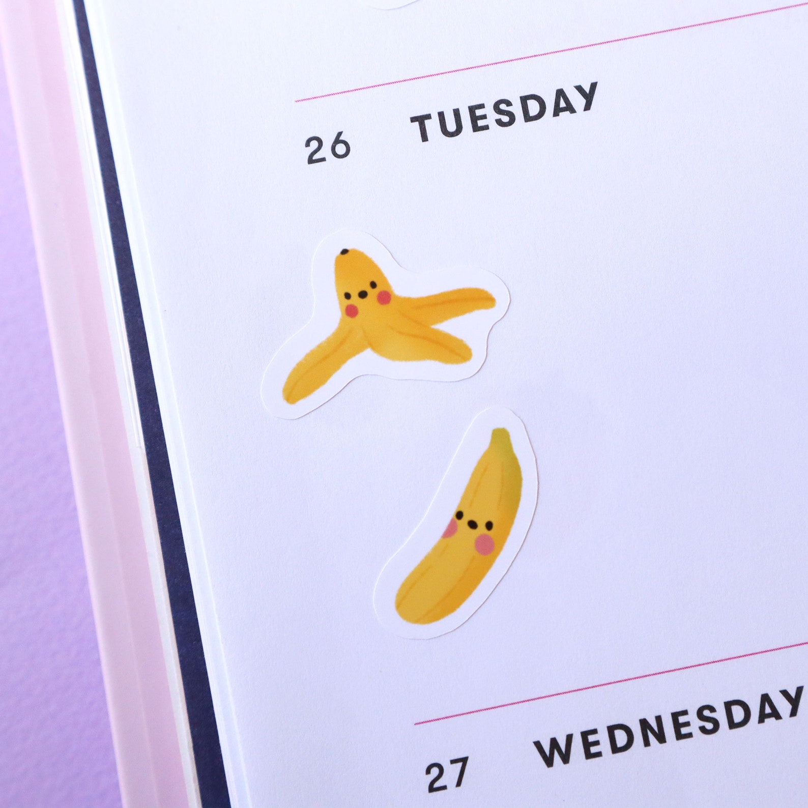 Banana Sticker Sheet Kawaii Stickers Cute Stationery - Etsy