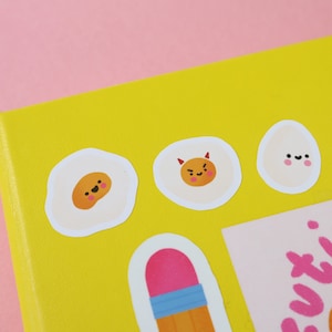Cute Eggs Planner Sticker Sheet - Cute Stationery - Journal Stickers ...