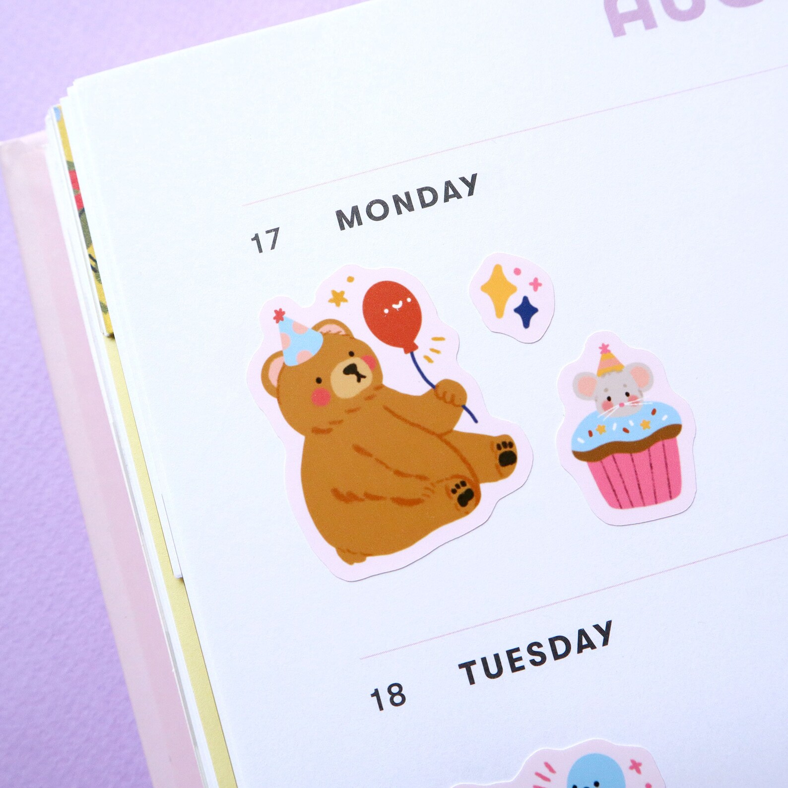 Party Animals Sticker Sheet Kawaii Stickers Cute - Etsy