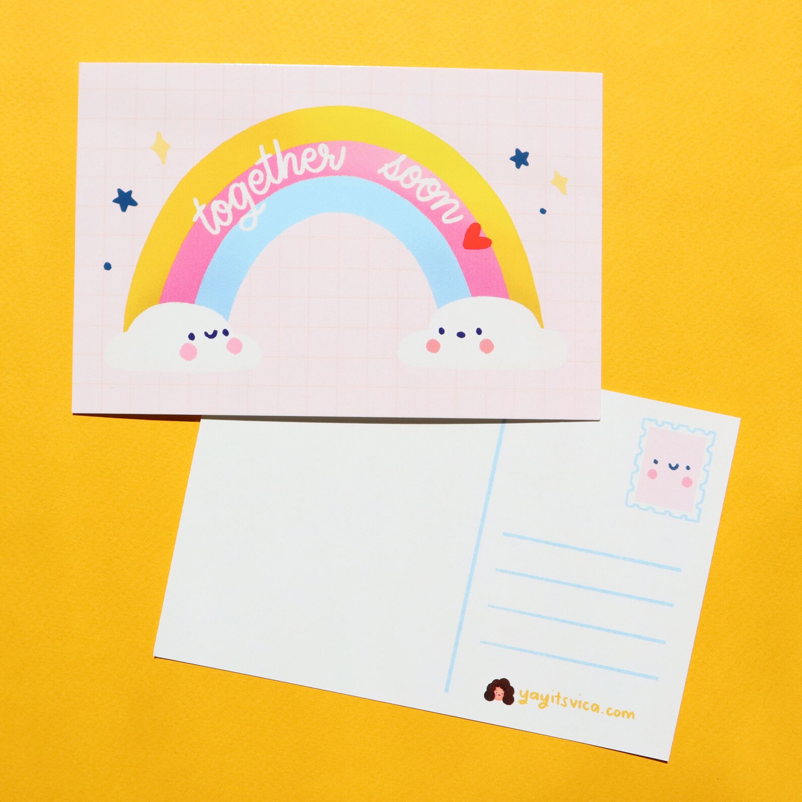 Happy Mail Postcards Kawaii Art Cute Stationery Cute - Etsy
