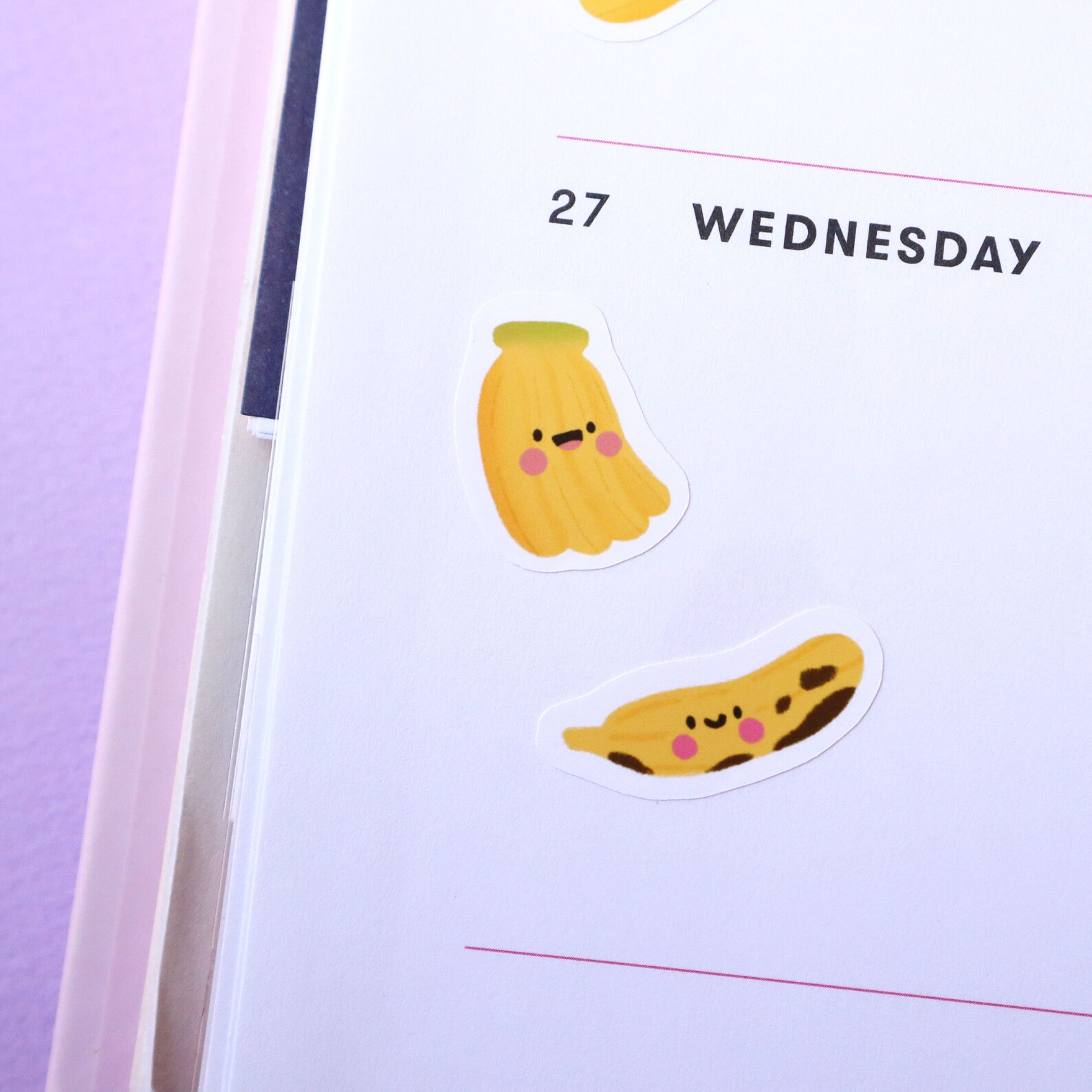 Banana Sticker Sheet Kawaii Stickers Cute Stationery - Etsy