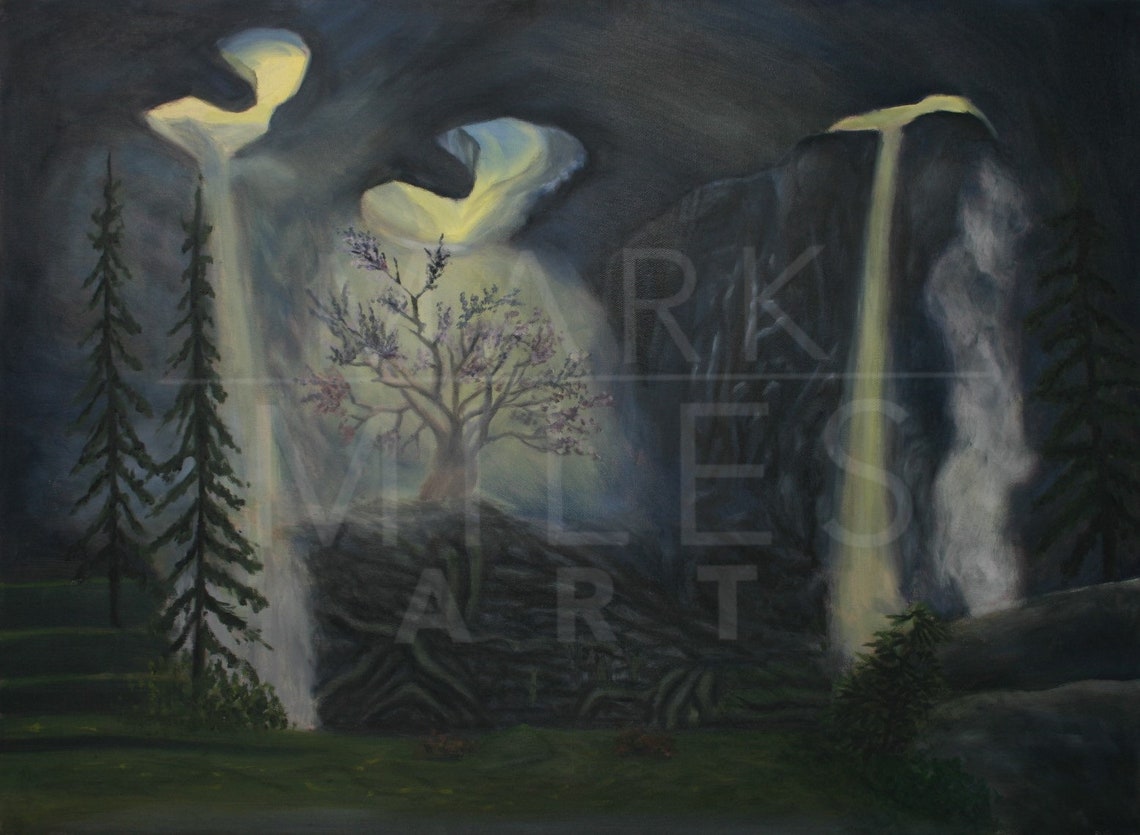 Cave Landscape Original Oil Painting - Etsy