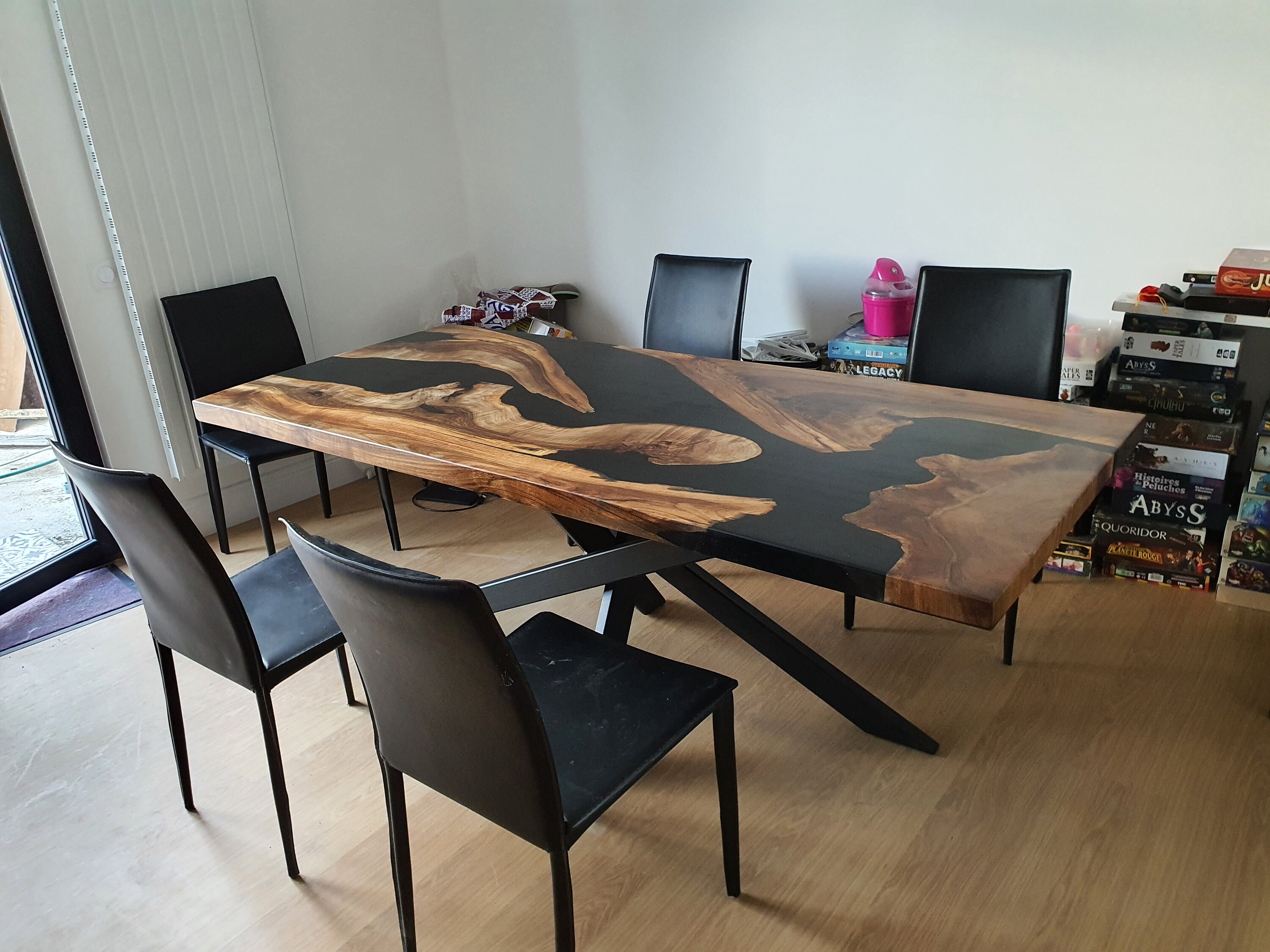 Esstisch River mit blauem Epoxy Epoxy-Tisch River-Tisch | Etsy