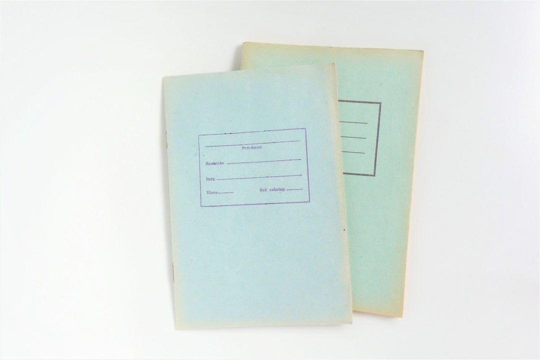 Cult Vintage Polish Notebooks Set of 2. Unique Vintage Soviet Never ...