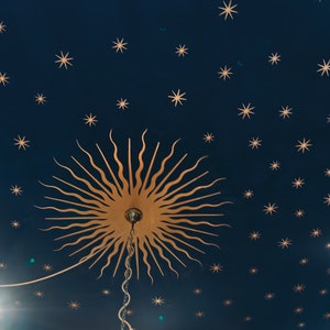 BLACKFISH Mystique Huge Golden Sun Sticker (100x100 Cm / 40"x 40") 1 ...