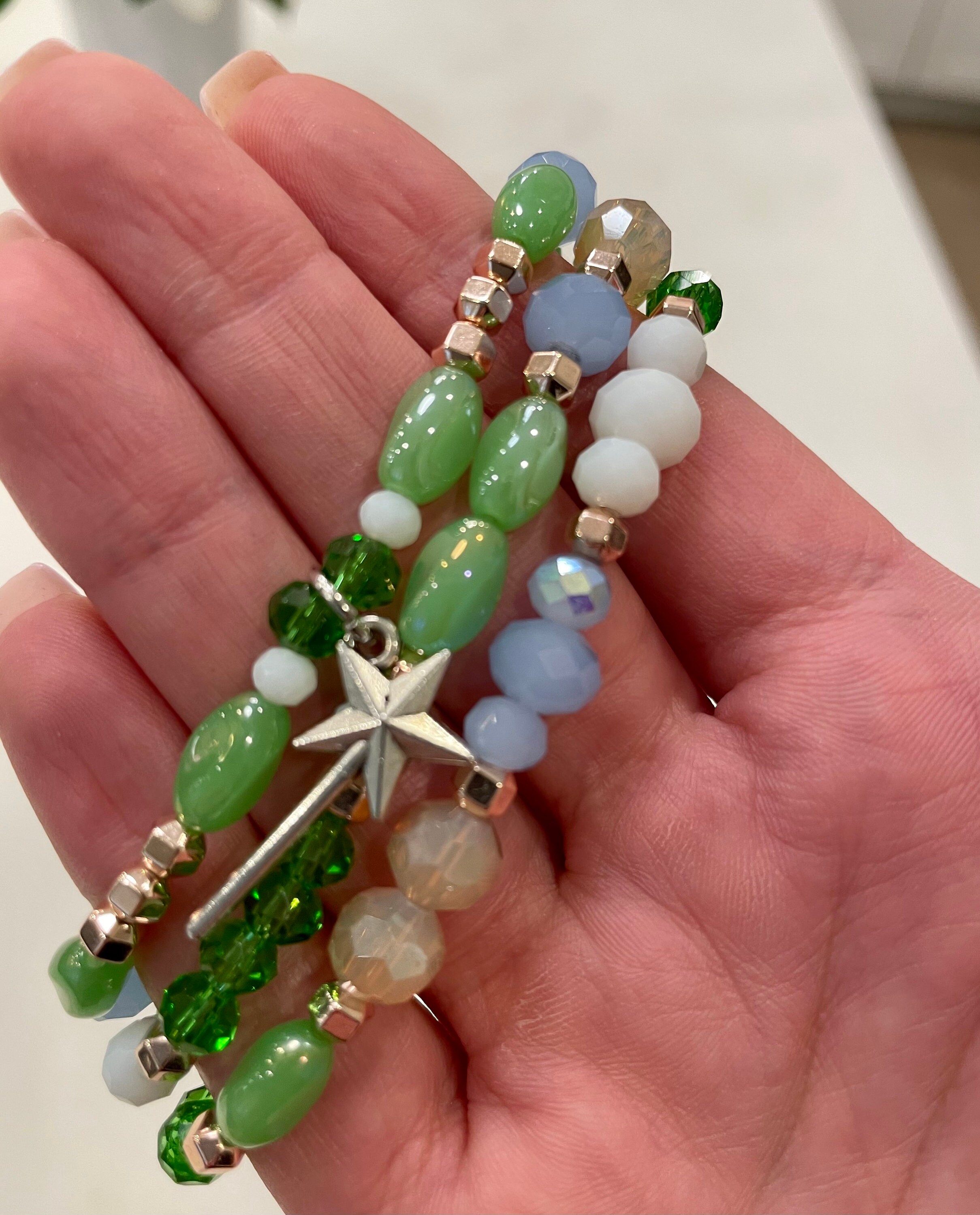 Buy Tinkerbell Inspired Beaded Bracelet Set, Beaded Bracelets, Disney ...