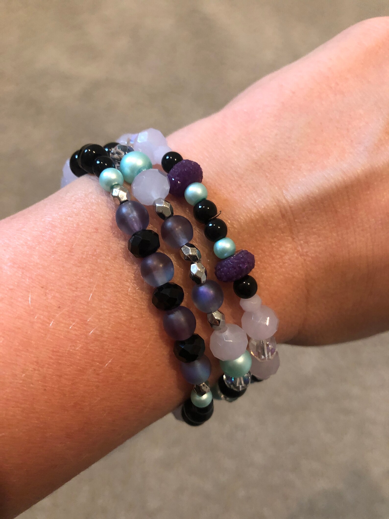 Ursula Inspired Beaded Bracelet Set Beaded Bracelets Disney - Etsy