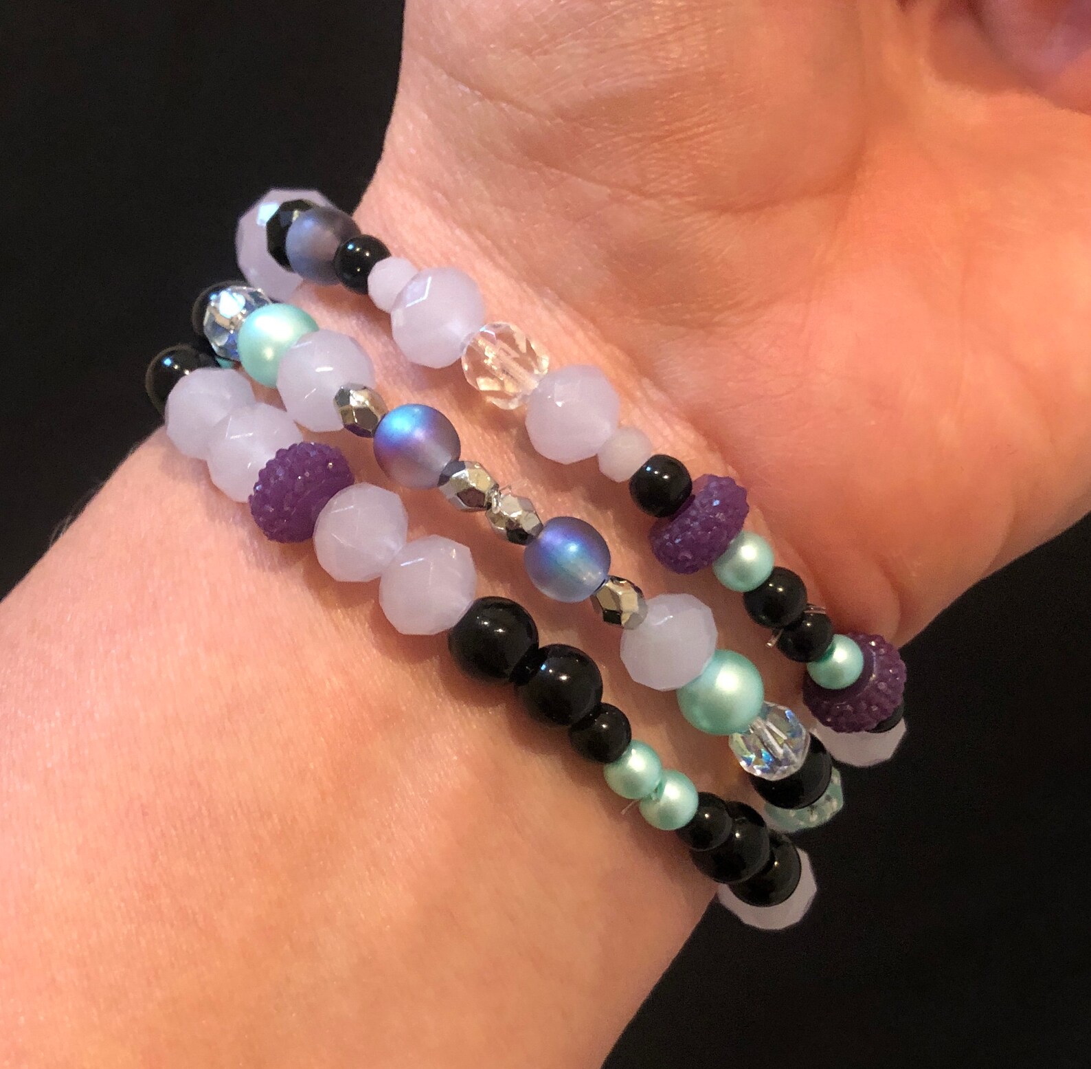 Ursula Inspired Beaded Bracelet Set Beaded Bracelets Disney - Etsy