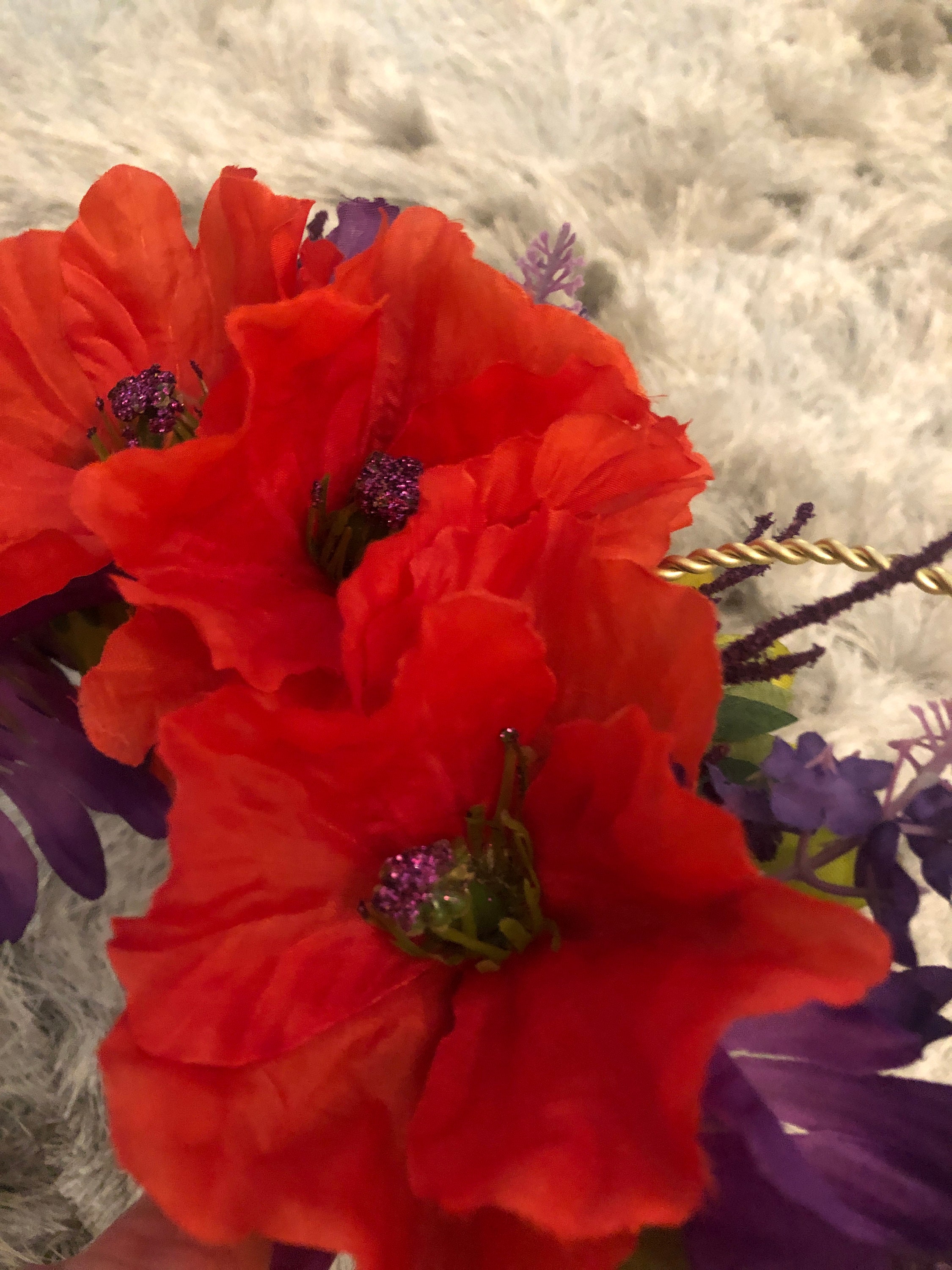 Villain Inspired Floral Mickey Ears Minnie Ears Floral Ears - Etsy