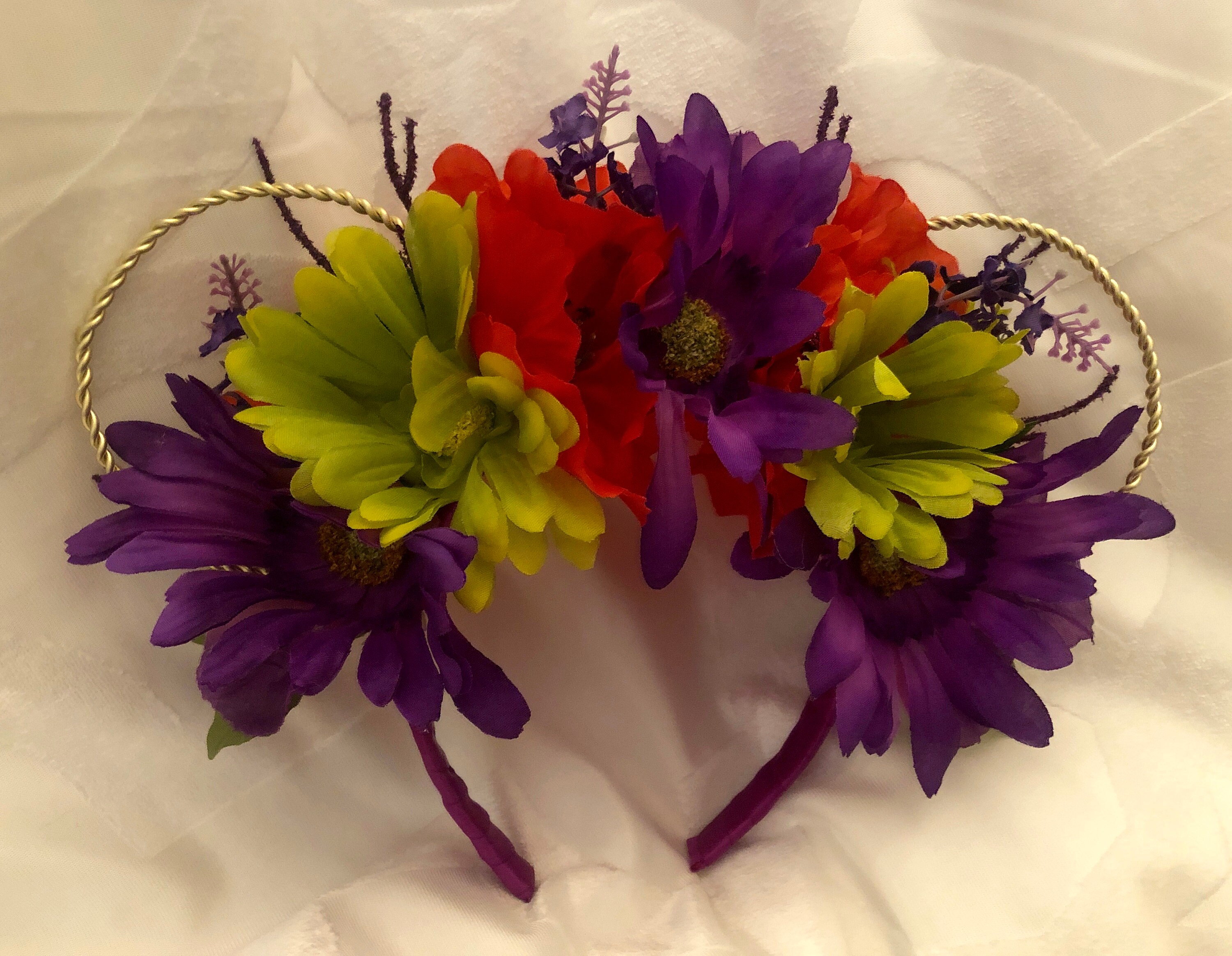 Villain Inspired Floral Mickey Ears Minnie Ears Floral Ears - Etsy