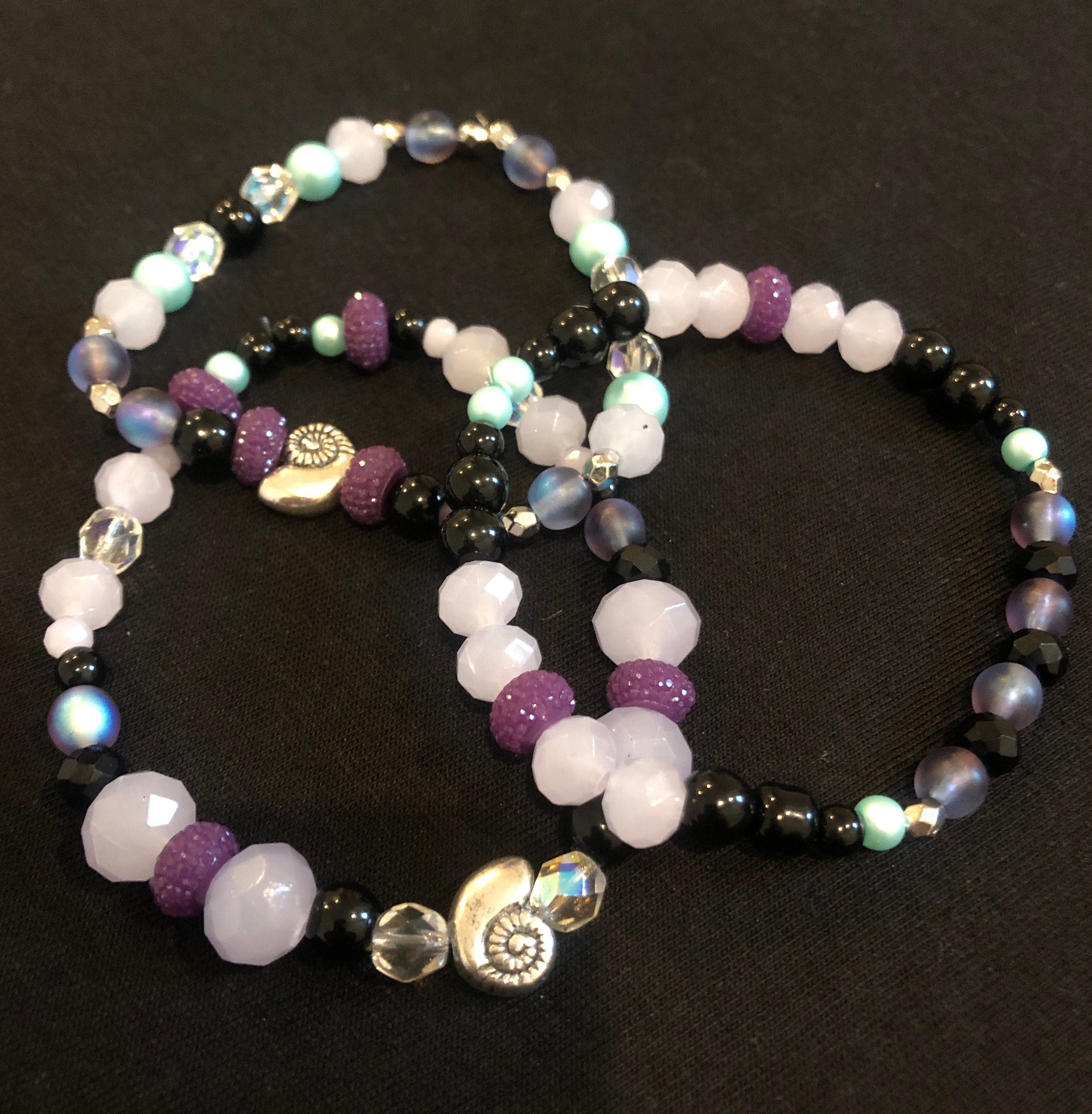 Ursula Inspired Beaded Bracelet Set Beaded Bracelets Disney - Etsy
