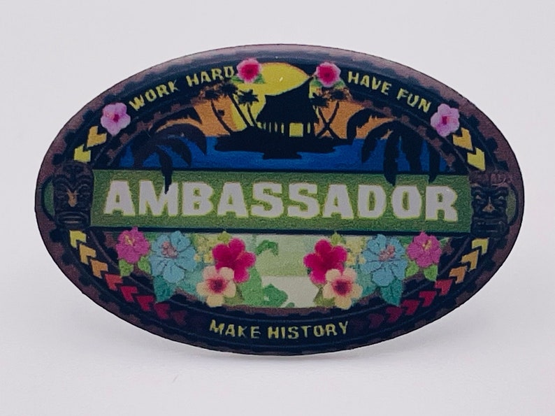Amazon Swag - Survivor Ambassador Pin Work Hard Have Fun Make History ...