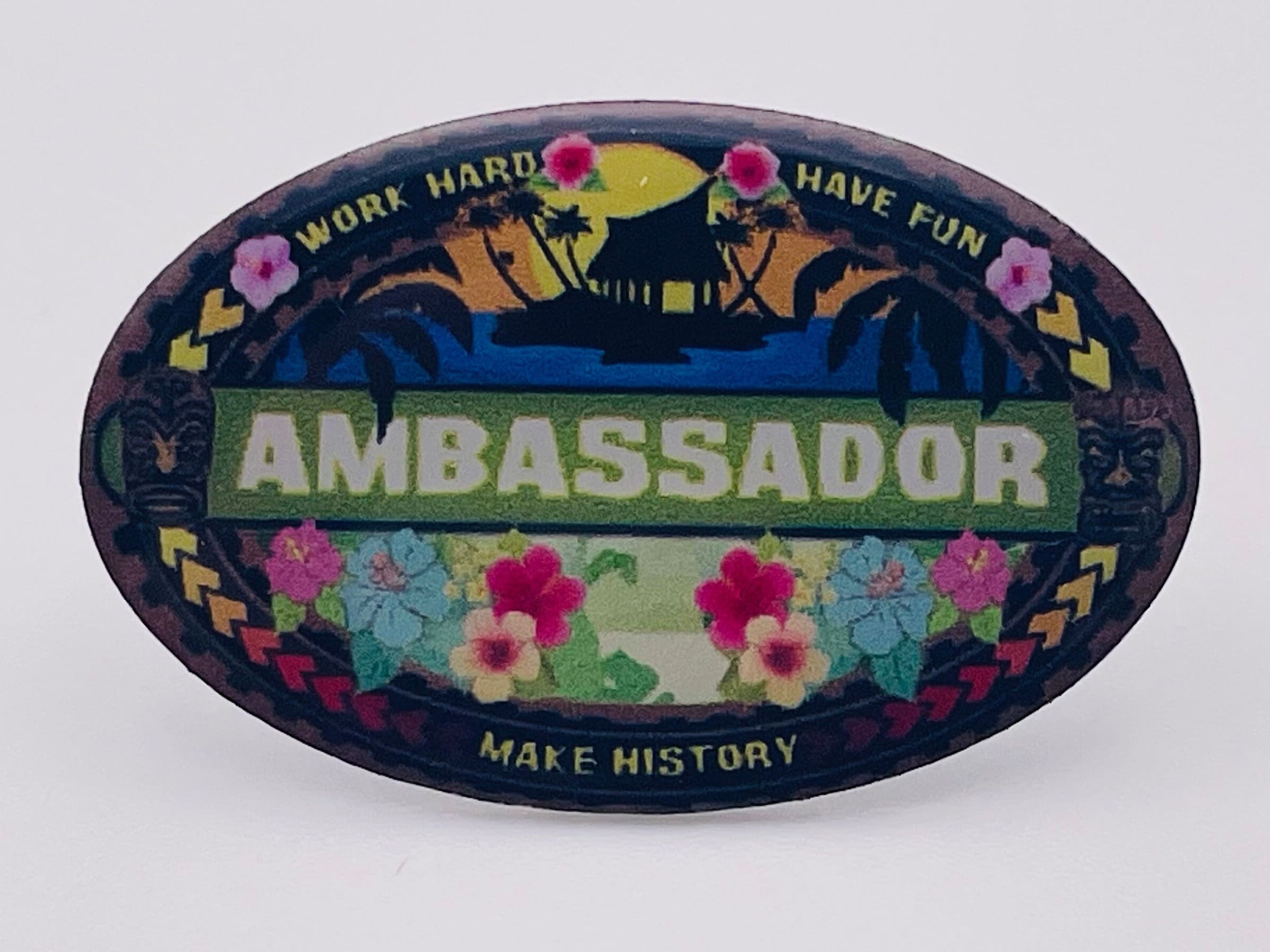 Amazon Swag - Survivor Ambassador Pin Work Hard Have Fun Make History ...