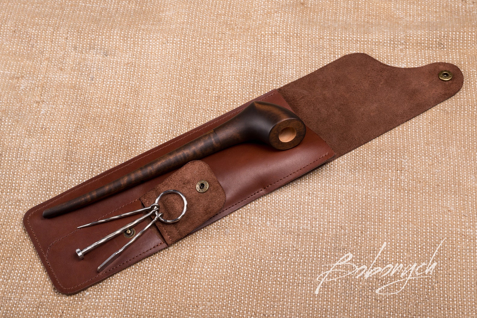 Leather Pipe Case Hand Stitched Leather Pouch - Etsy