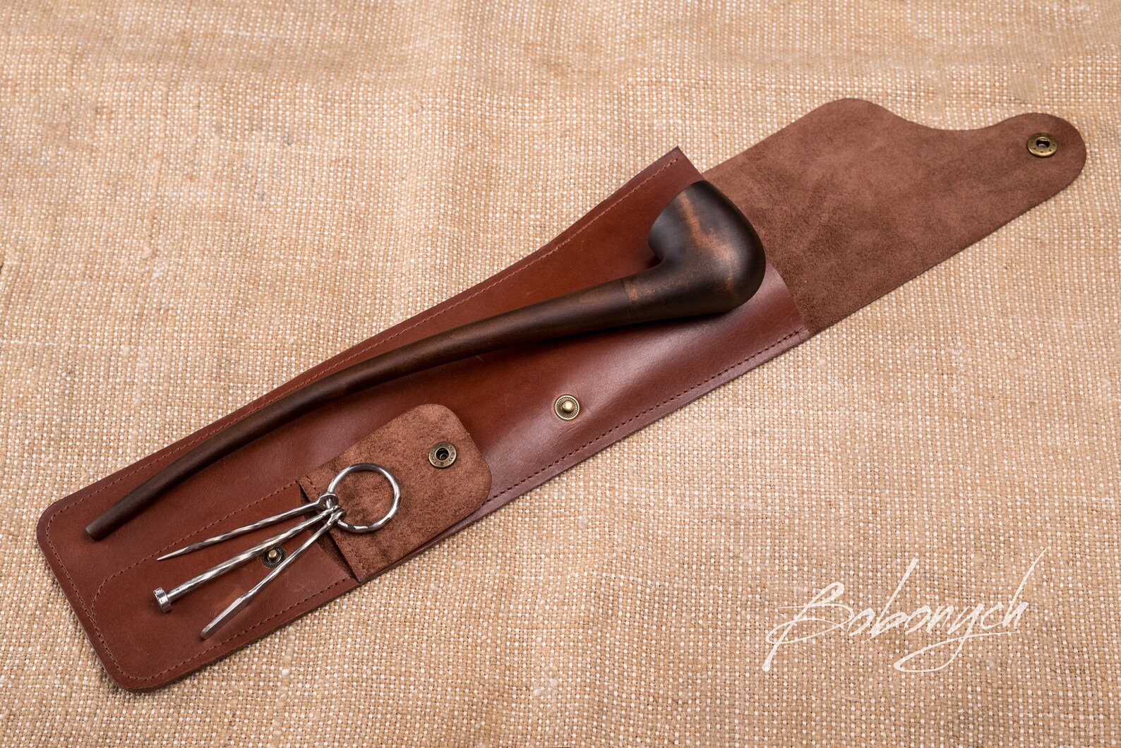 Leather Pipe Case Hand Stitched Leather Pouch - Etsy