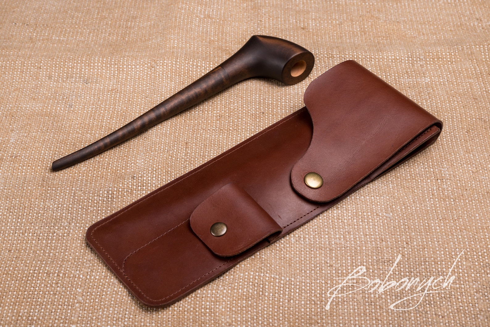Leather Pipe Case Hand Stitched Leather Pouch - Etsy