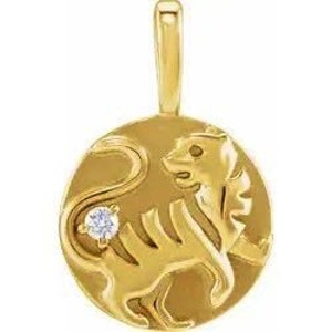 14K Yellow Natural Diamond Chinese Zodiac Pendant Charms - Etsy