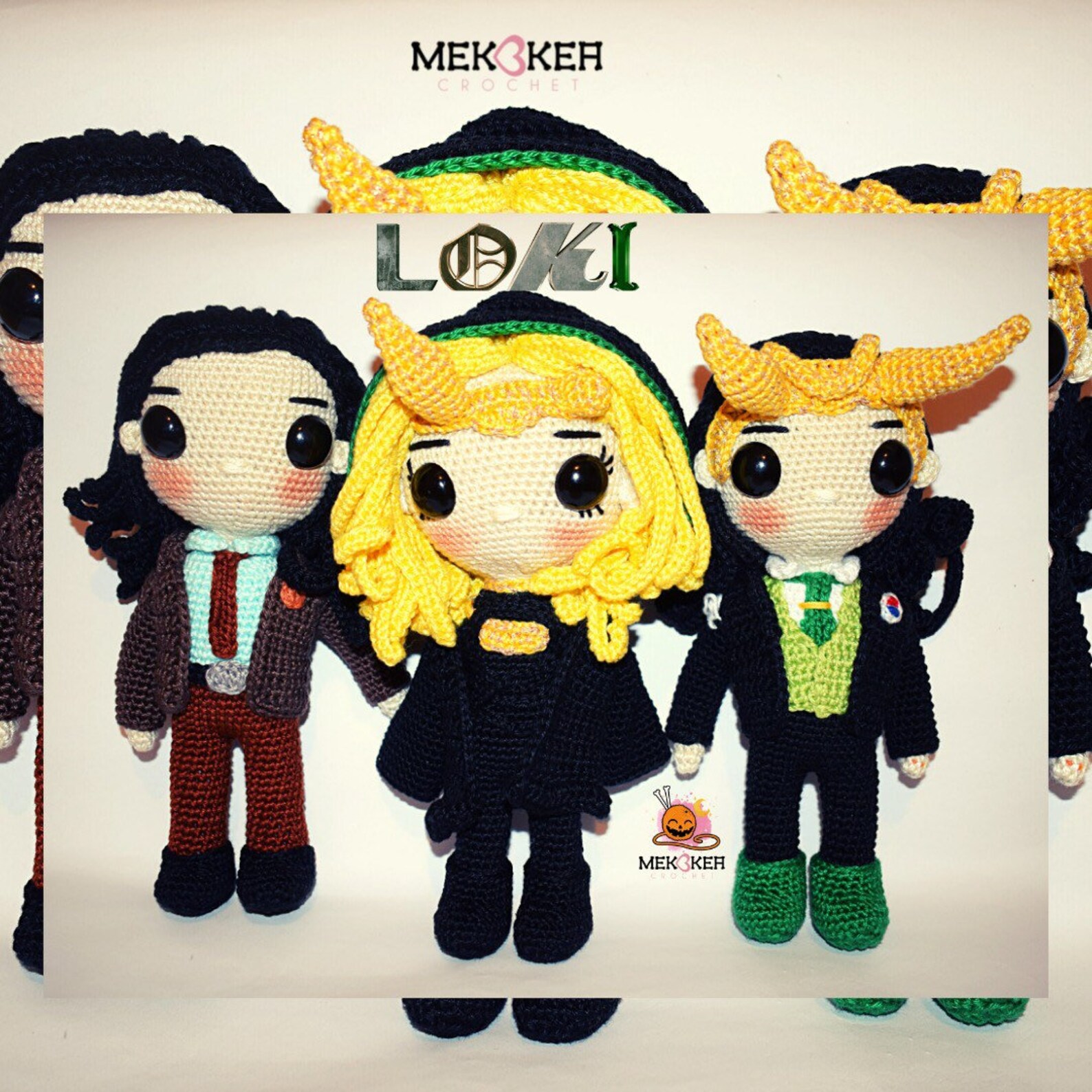 3 Variantes de Loki amigurumis Loki TVA Sylvie Amigurumi y - Etsy España