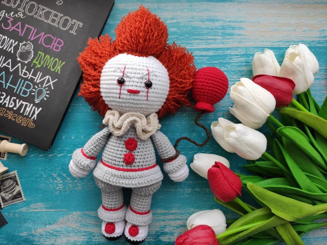 Evil Crochet Clown , Halloween Crochet Pattern Amigurumi in English - Etsy