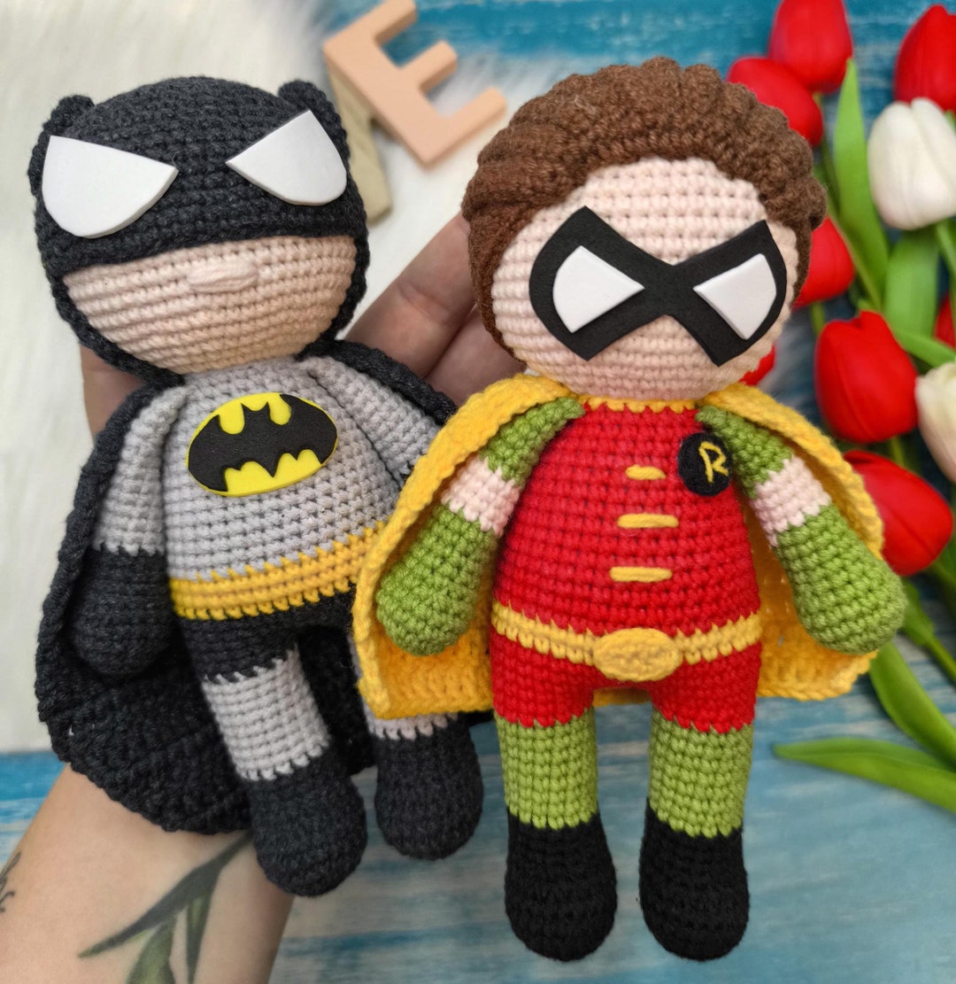 Crochet Superhero Doll Pattern, Batman and Robin (PDF Pattern) - Etsy