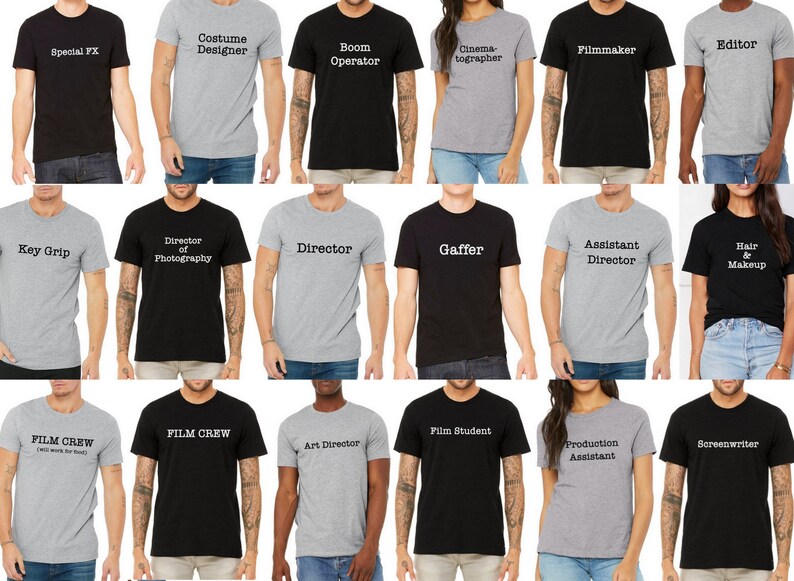 Film Crew T-shirt Film Crew Production Tshirt Shirt Tee Movie - Etsy