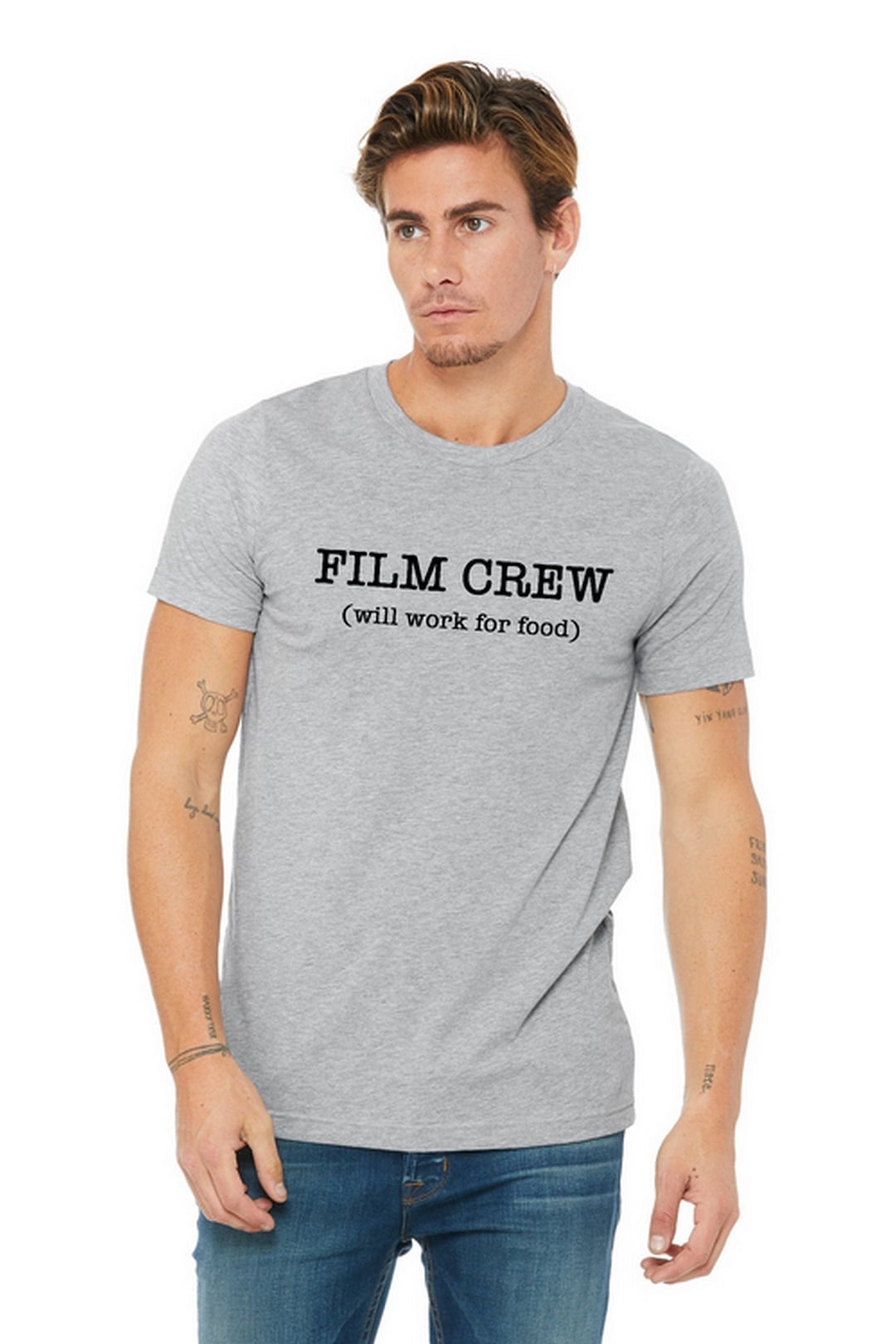 Film Crew T-shirt Will Work for Food Funny Film Crew Production Tshirt ...