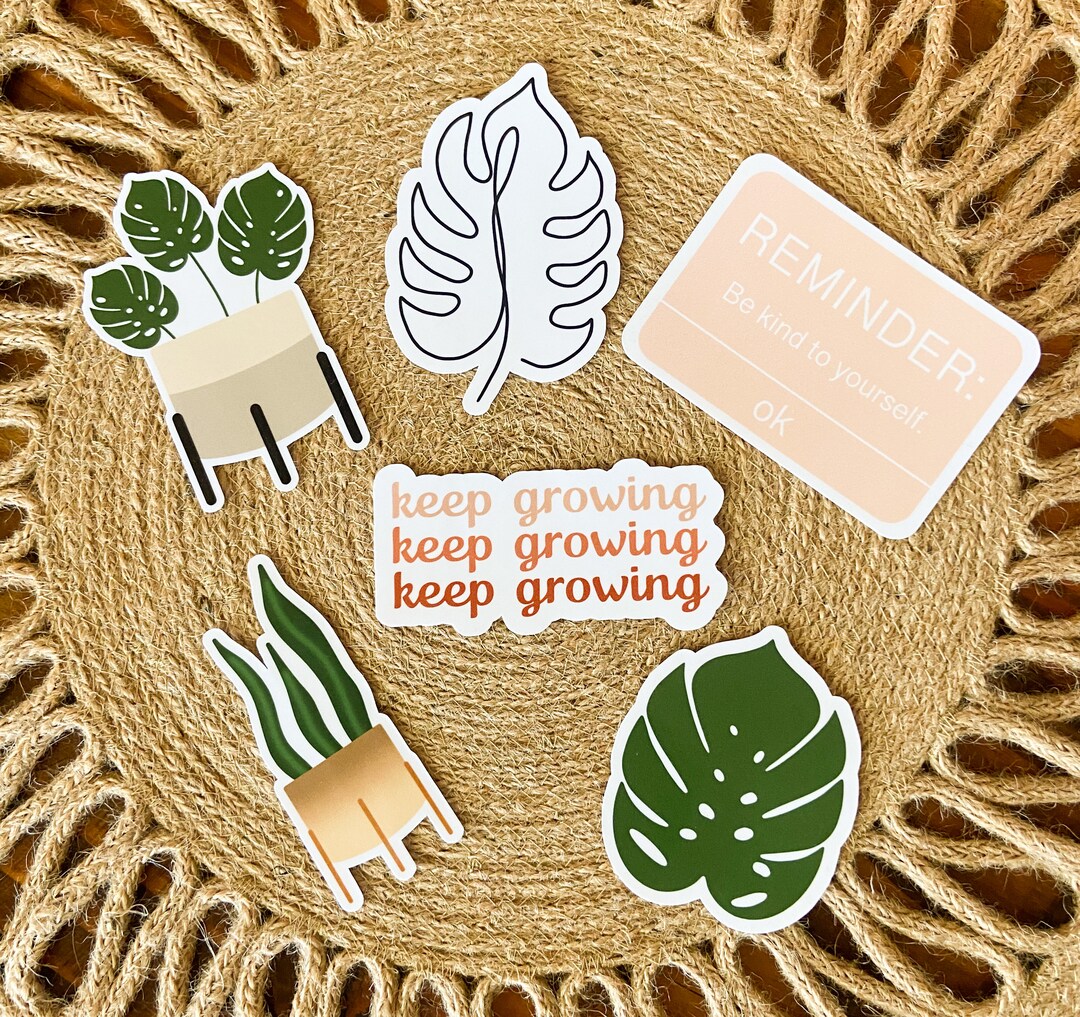 Boho Sticker Pack Choose Your Own Sticker Set Plant - Etsy