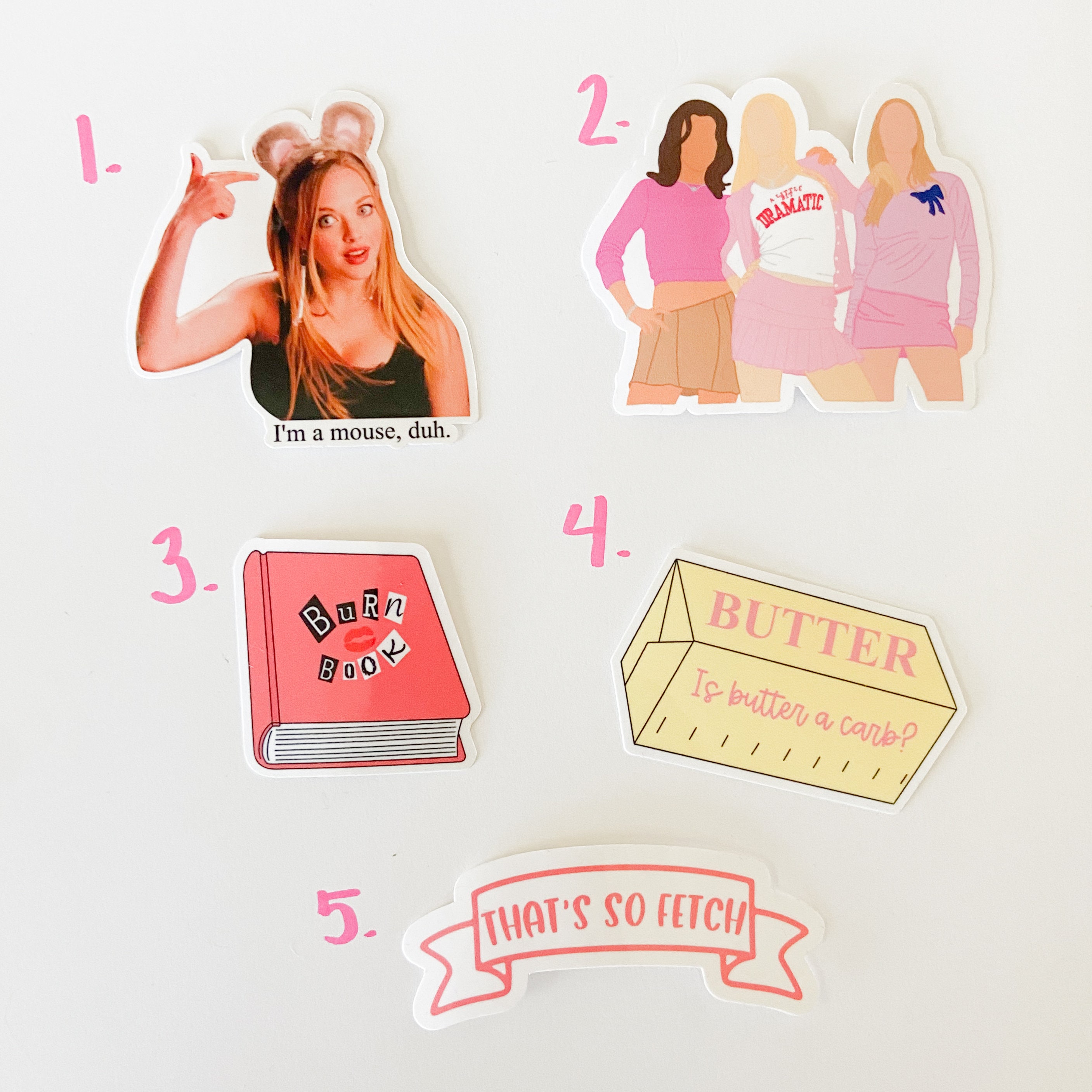 Mean Girls Stickers Sticker Pack Choose Your Own Stickers Etsy Australia