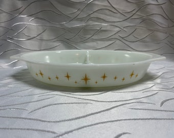 Pyrex Constellation Divided Dish W/lid 1950s Vintage Pyrex Promotional ...