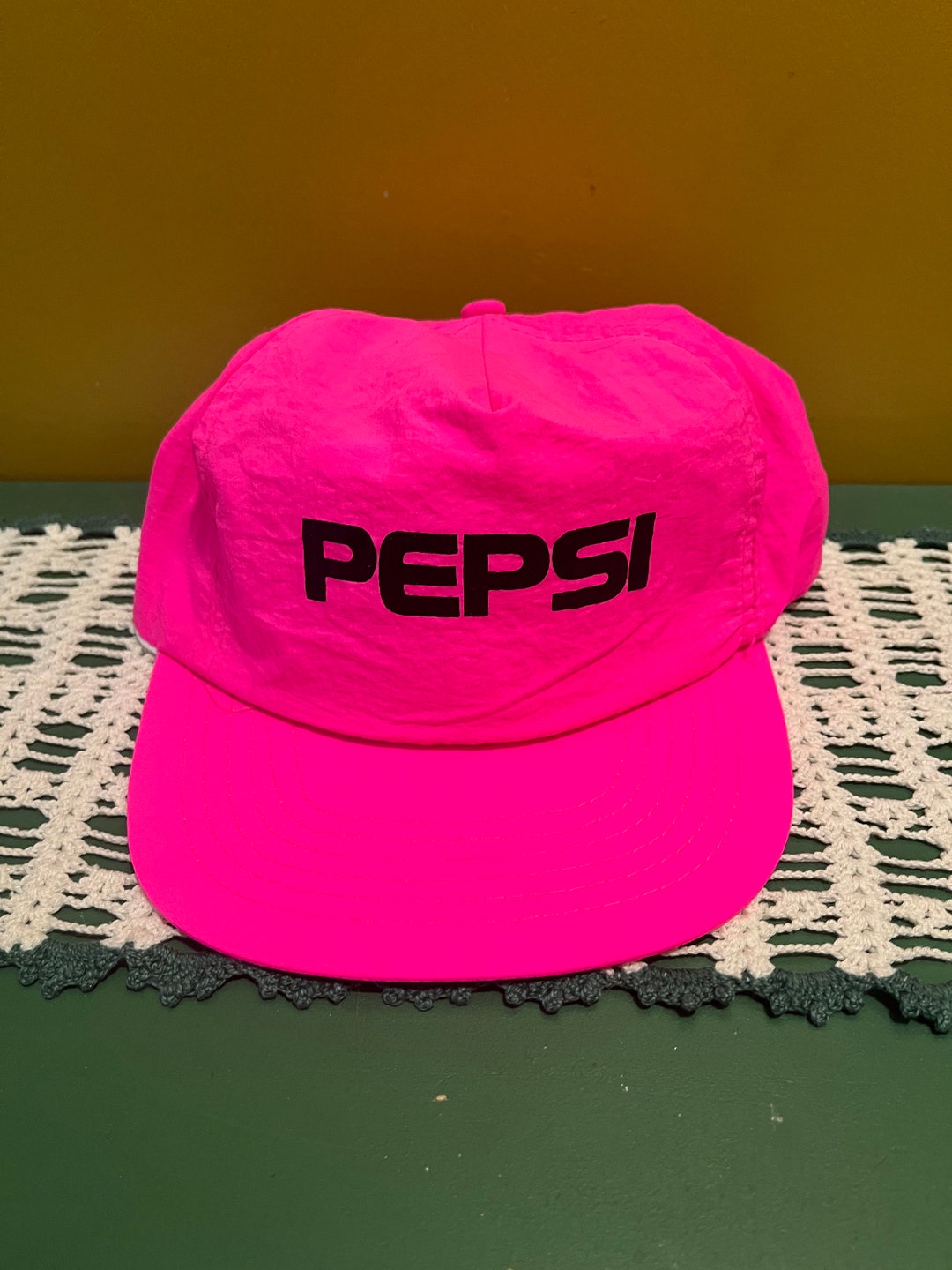 Vintage Fluorescent Pink Pepsi Hat - Etsy