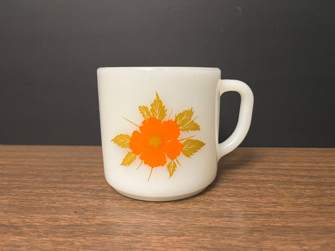 Vintage Federal Glass Milk Glass Mug - Etsy