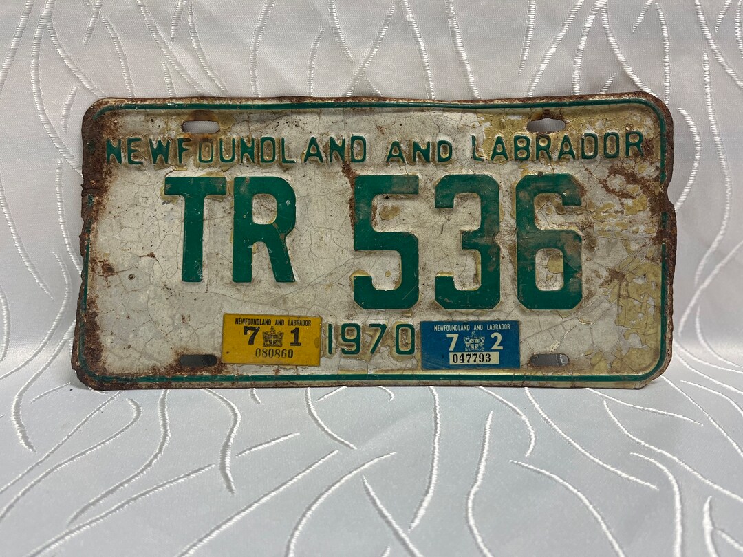 1970 NEWFOUNDLAND AND LABRADOR License Plate - Etsy