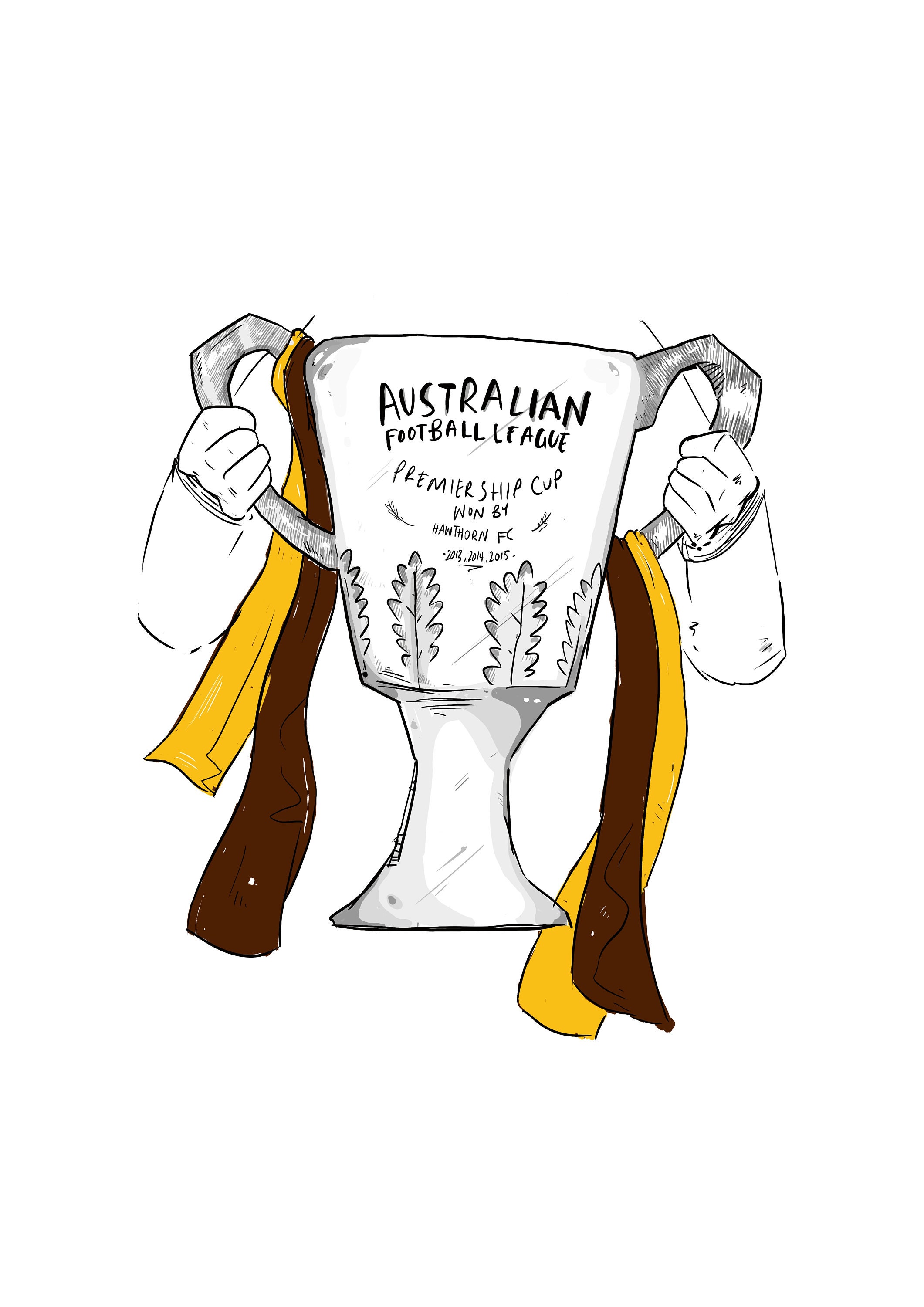 Personalised AFL Trophy Caricature - Etsy UK