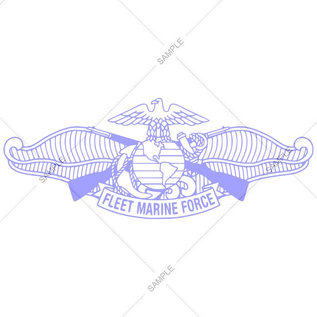 FMF Fleet Marine Force Pin Logo Vector SVG PNG for Engraving and Design ...