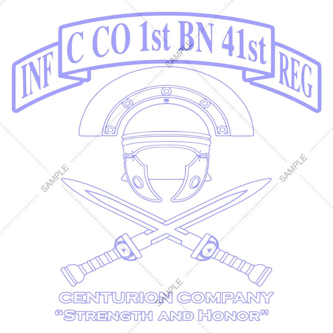 Army C Co 1st Battalion 41st Regiment Infantry Logo: SVG PNG Vector ...