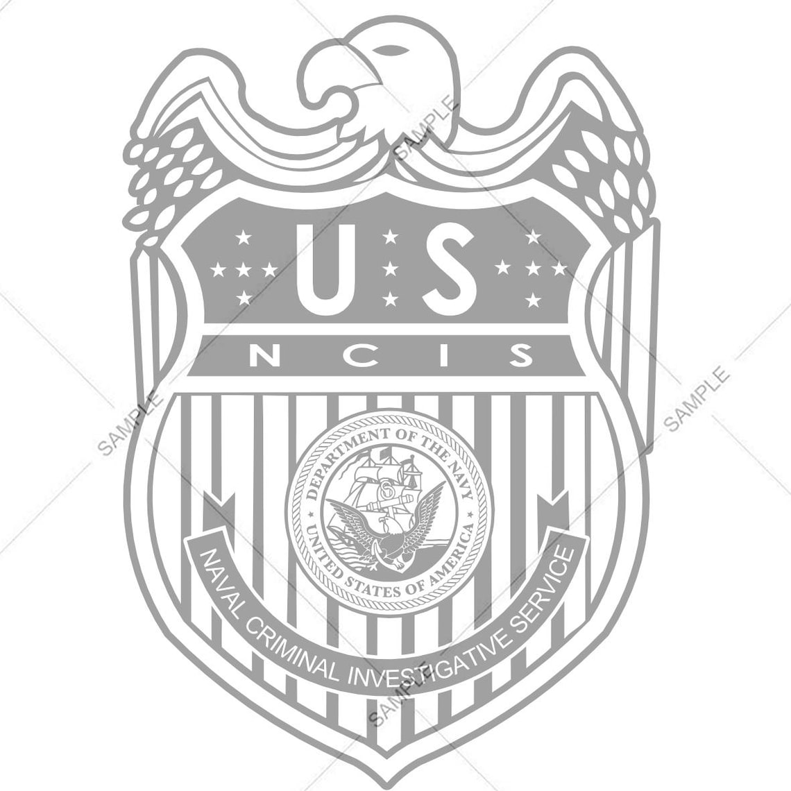 Navy NCIS Badge Seal Logo Vector SVG PNG for Engraving and Design - Etsy