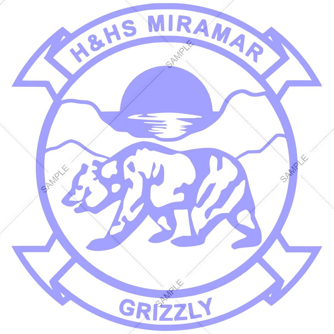 HH&S Miramar Grizzly Logo Vector SVG PNG for Engraving and Design - Etsy