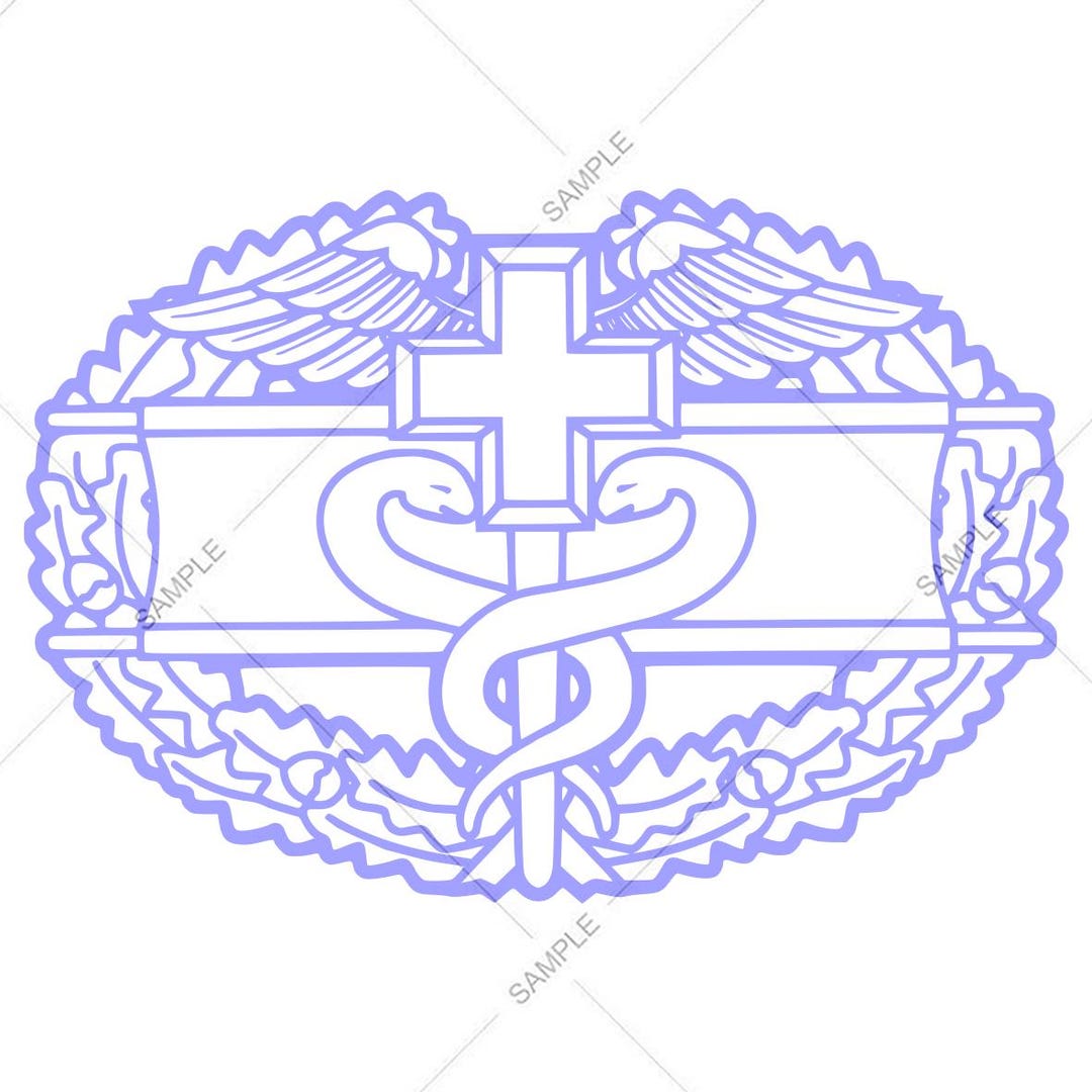 Combat Medic Badge (CMB) Logo Vector SVG PNG for Engraving and Design ...